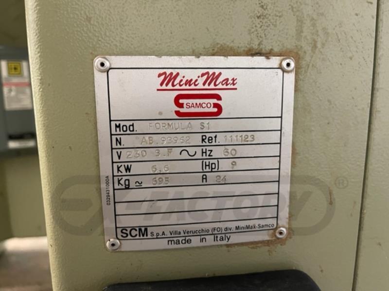 Used SCM MINIMAX FORMULA S1 SLIDING TABLE SAW for sale