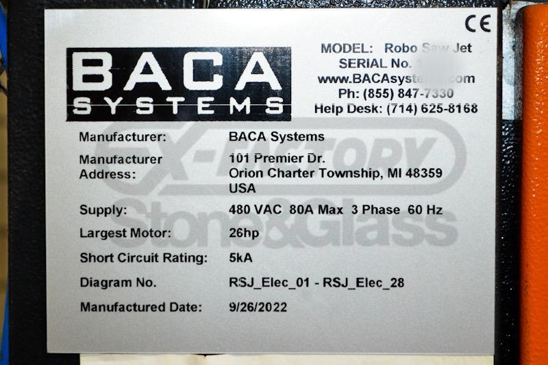 BACA SYSTEMS ROBO SAWJET SAW (JET)